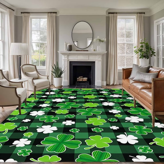 6x9 Area Rugs for Living Room, St Patricks Day Non Slip Area Rugs for ...