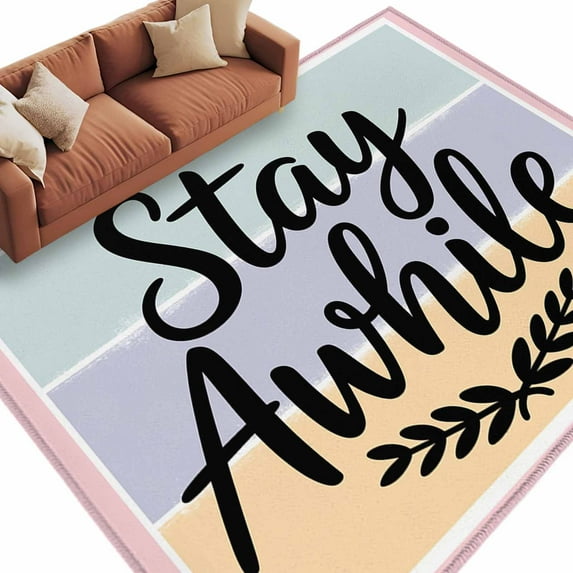 6x9 Area Rugs for Living Room, Stay Awhile Non Slip Area Rugs for ...