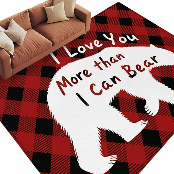 6x9 Area Rugs for Living Room, Valentine's Day Non Slip Area Rugs for ...