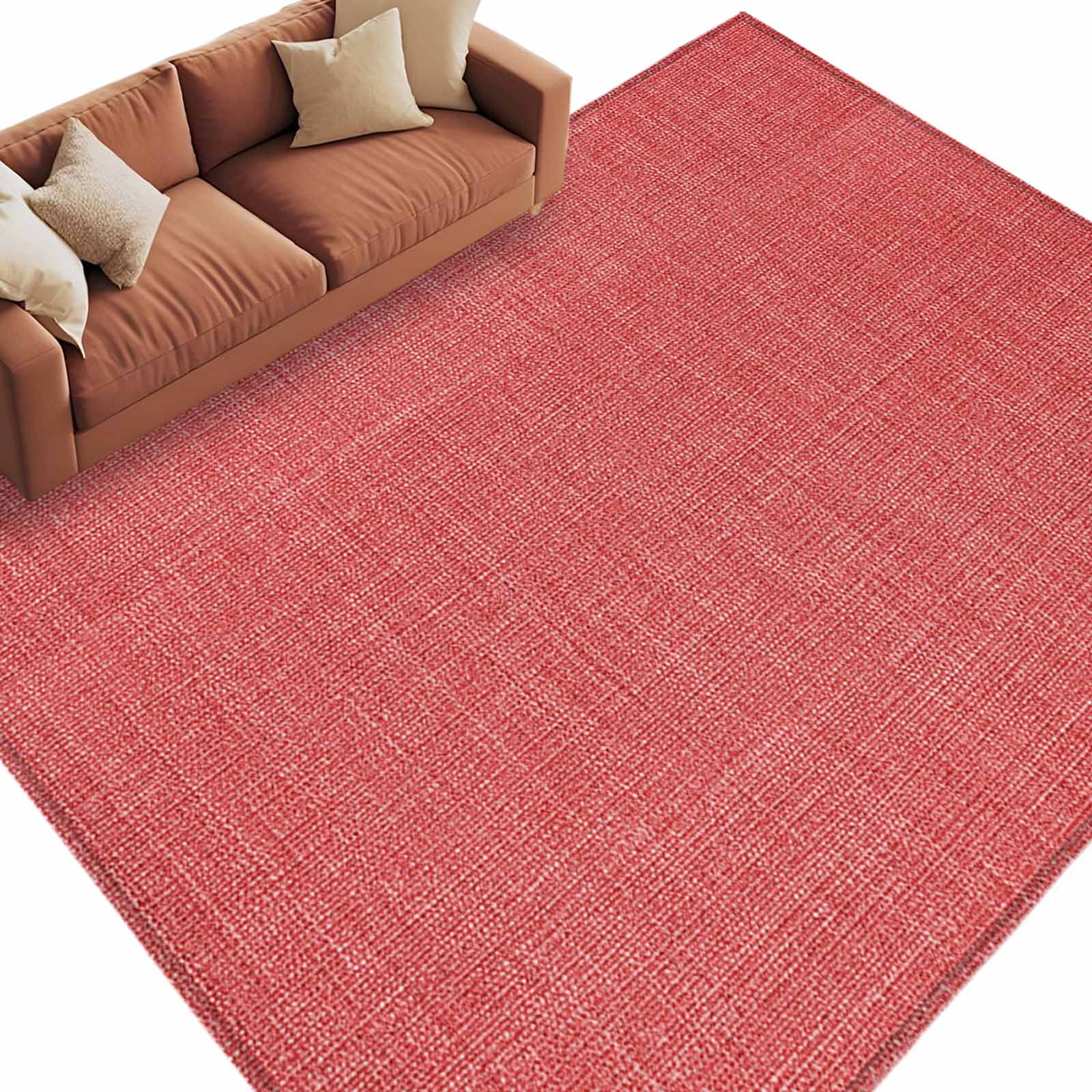 6x9 Area Rugs for Living Room, Vintage Coral Red Non Slip Area Rugs for ...