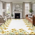 6x9 Area Rugs for Living Room, Yellow Daisy Non Slip Area Rugs for ...
