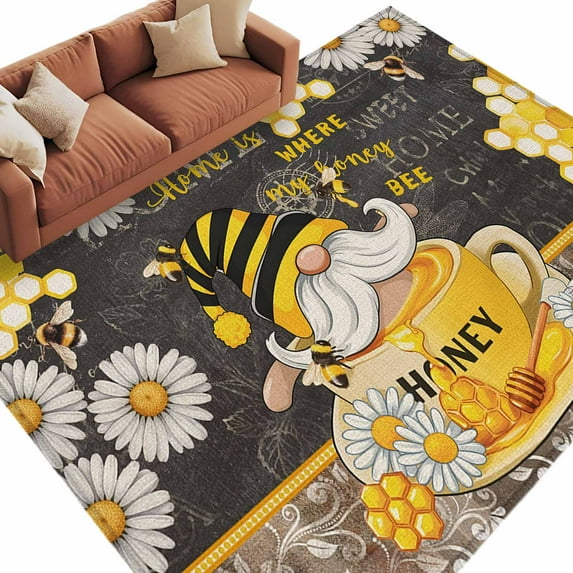 6x9 Area Rugs for Living Room, Yellow Gnomes Non Slip Area Rugs for ...