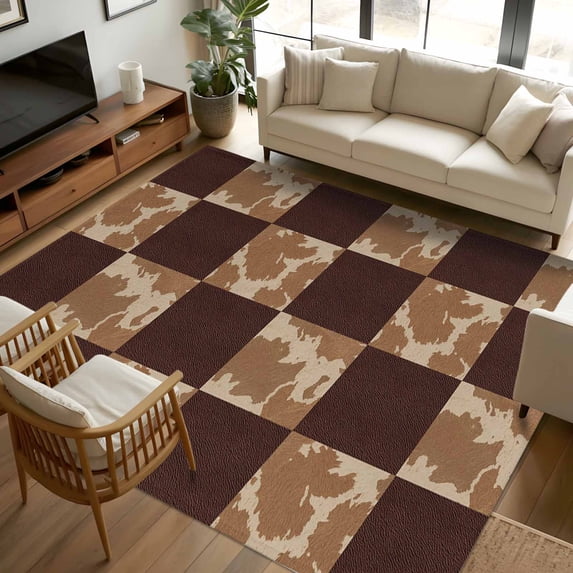 6x9 Area Rugs, Vintage Patchwork Non-Skid Rubber Backing Large ...