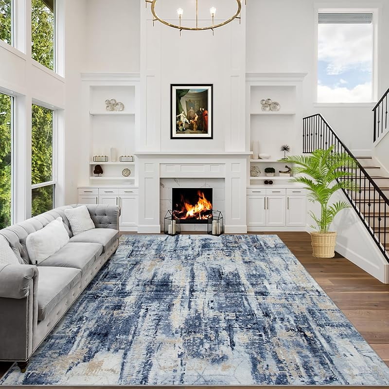 6x9 Area Rugs Washable Rug: Large Modern Abstract Living Room Rug Soft ...