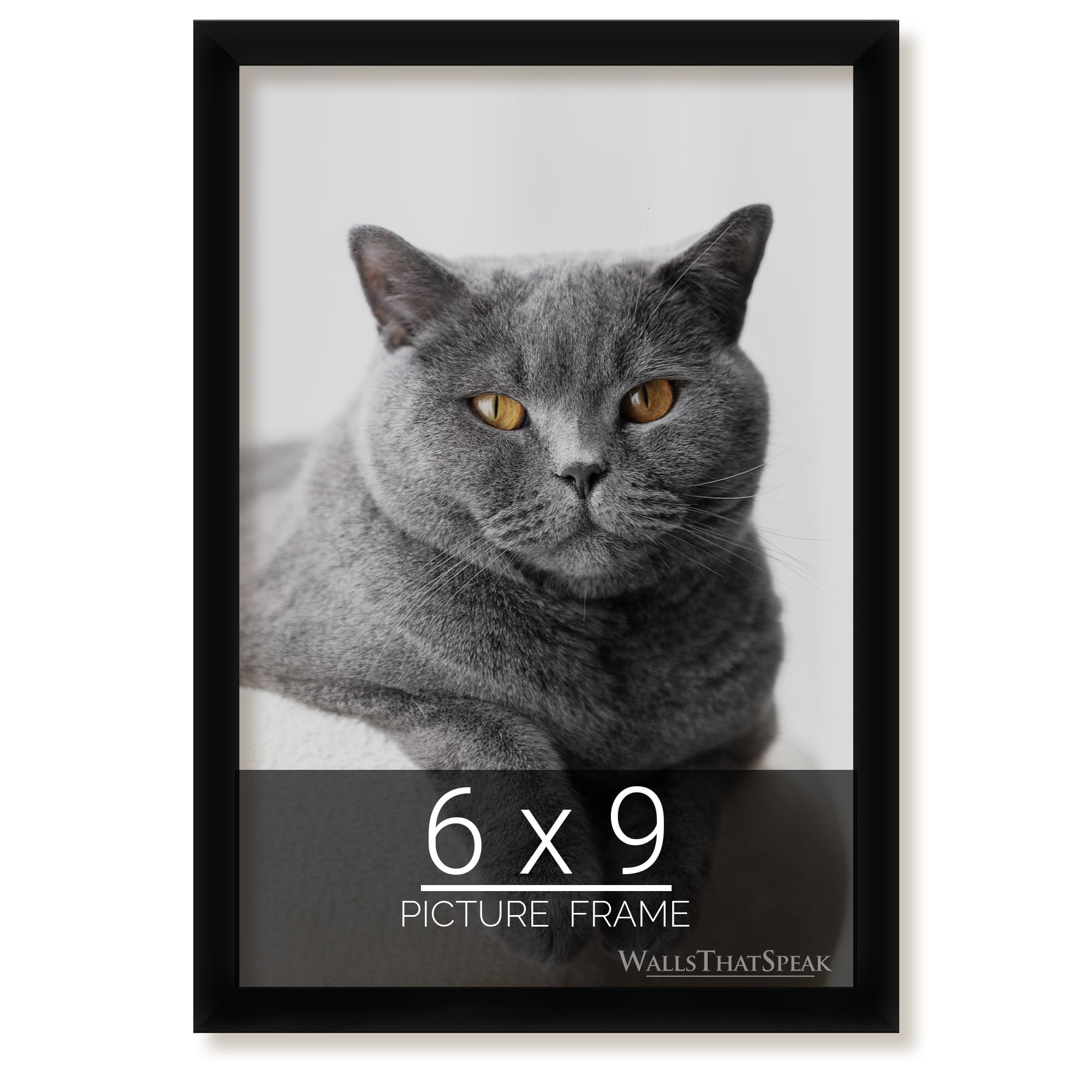 6x9 Black Picture Frame for Puzzles Posters Photos or Artwork - Walmart.com
