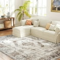 6x9 Bohemian Washable Rug, Machine Washable Brown Carpet for Bedroom ...