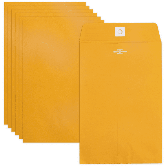 6x9 Clasp Envelopes - 100 Pack, Goefun Manilla Envelopes 6x9, 100GSM ...
