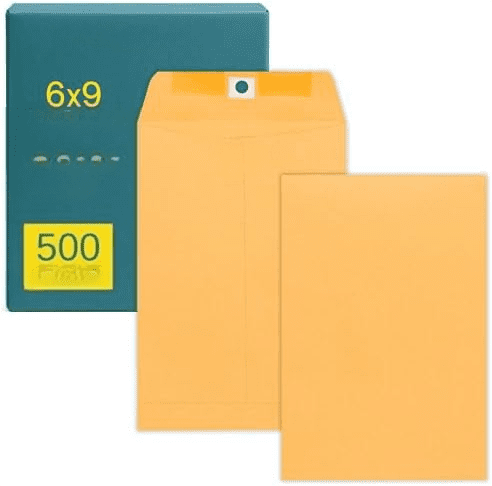 6x9 Clasp Envelopes – 500 Pack Brown Kraft Catalog Envelopes with Clasp ...