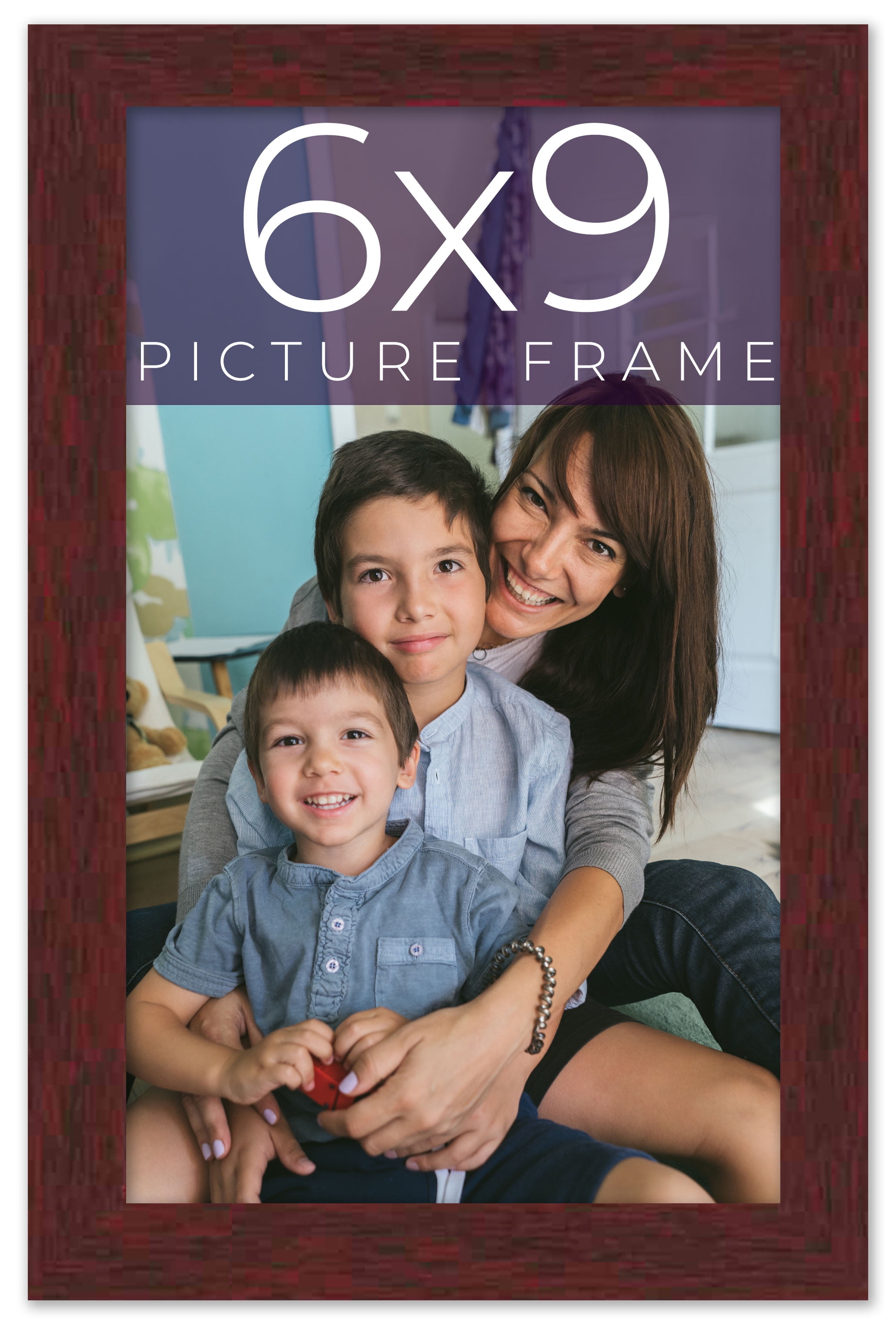 6x9 Dark Brown Real Wood Picture Frame Width 0.75 inches | Interior ...