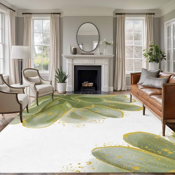 6x9 Floral Abstract Large Area Rug for Living Room, Washable Non Slip ...