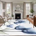 6x9 Flower Large Area Rug for Living Room, Washable Non Slip Low Pile ...