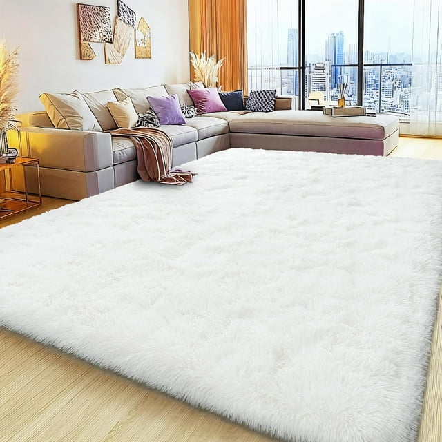 6x9 Fluffy Fuzzy Area Rug for Living Room Bedroom, Ultra Soft Large ...