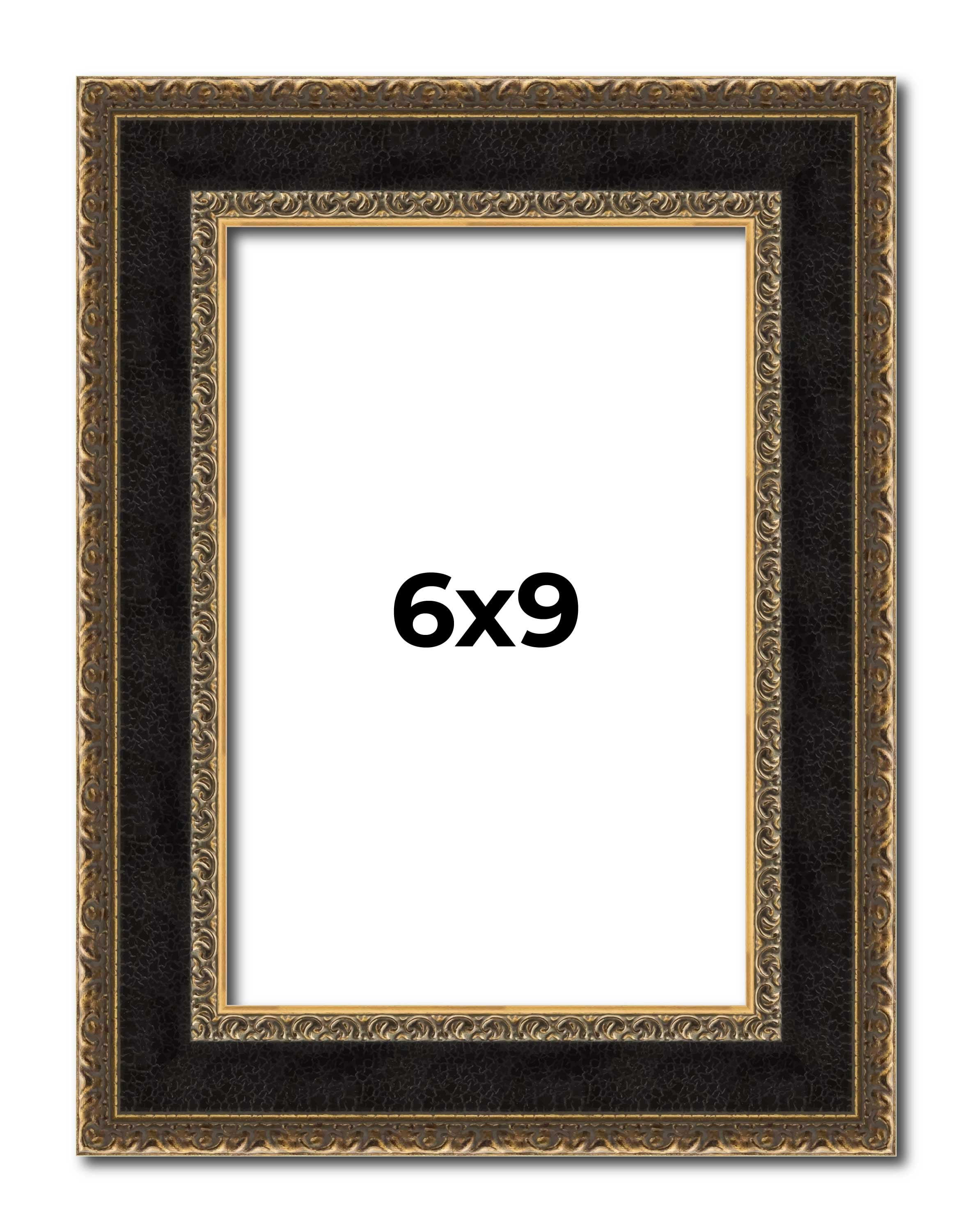 6x9 Frame Gold Antique Vintage Sold Wood Picture Frame | 1.75 Inch ...