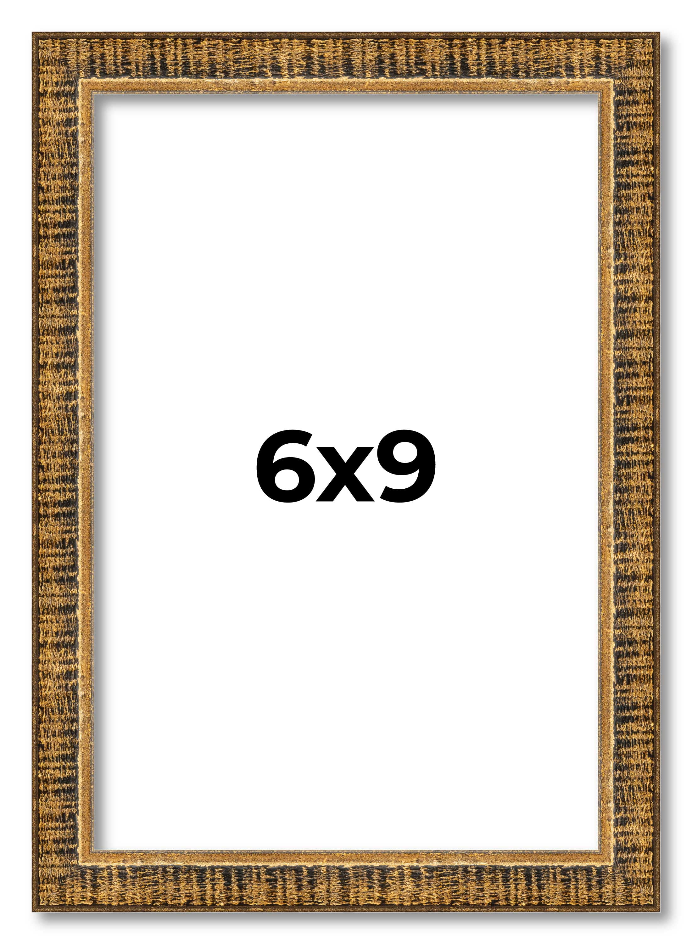 6x9 Frame Gold Picture Frame - Complete Modern Photo Frame Includes UV ...