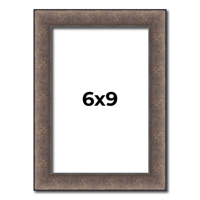 6x9 Frame Silver Real Wood Picture Frame Width 1.25 Inches | Interior ...