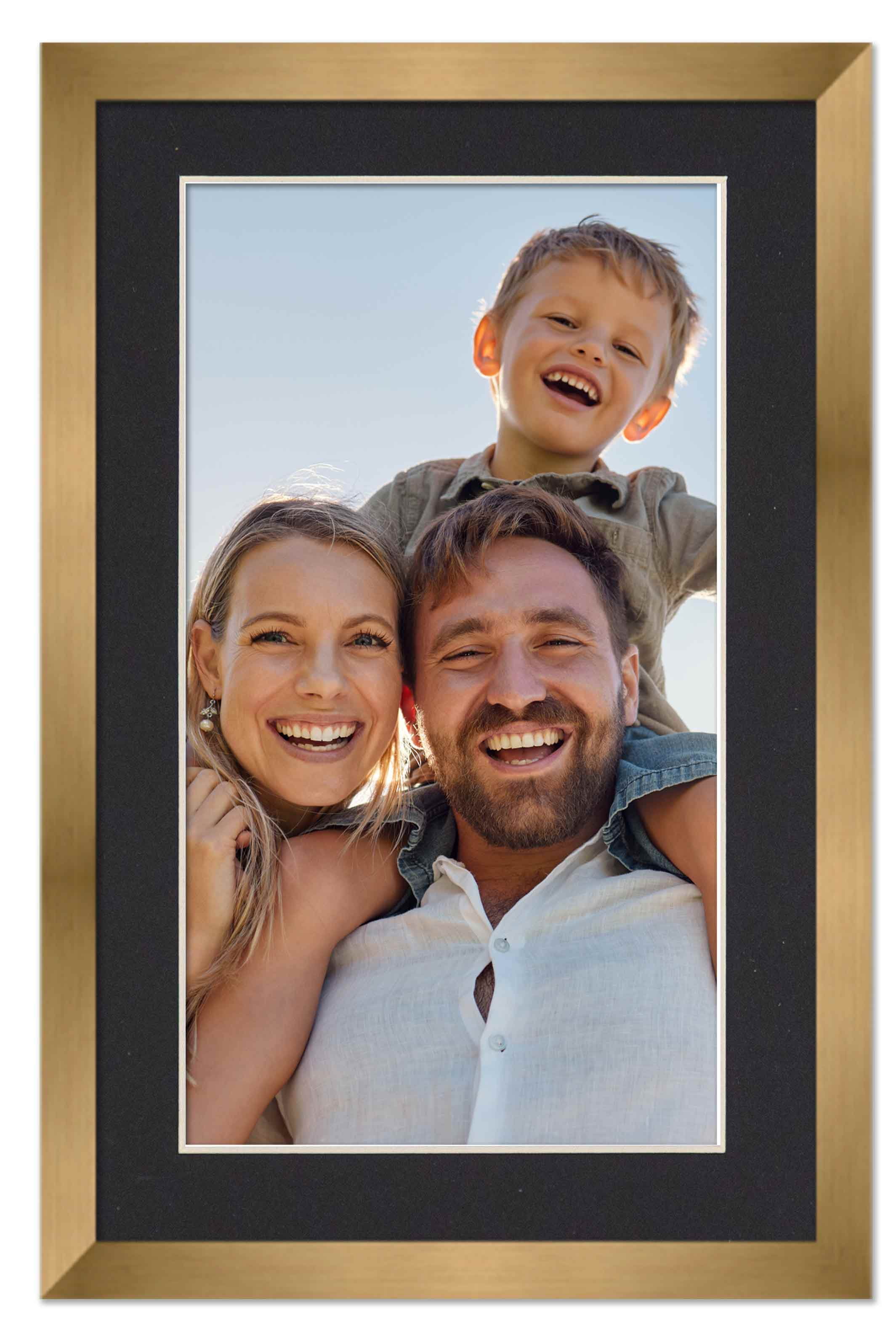 6x9 Frame with Mat - Bronze 8x11 Frame Wood Made to Display Print or Poster Measuring 6 x 9 ...