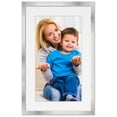 6x9 Frame with Mat - Silver 8x11 Frame Wood Made to Display Print or Poster Measuring 6 x 9 ...