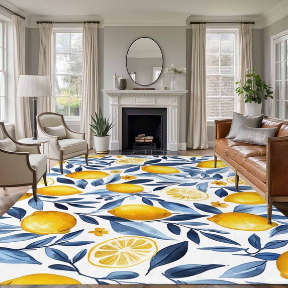 6x9 Mon Large Area Rug for Living Room, Washable Non Slip Low Pile Soft ...