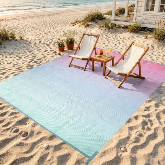 6x9 Outdoor Rugs for Patios Outside, Plastic Straw Stain Resistant Rug ...