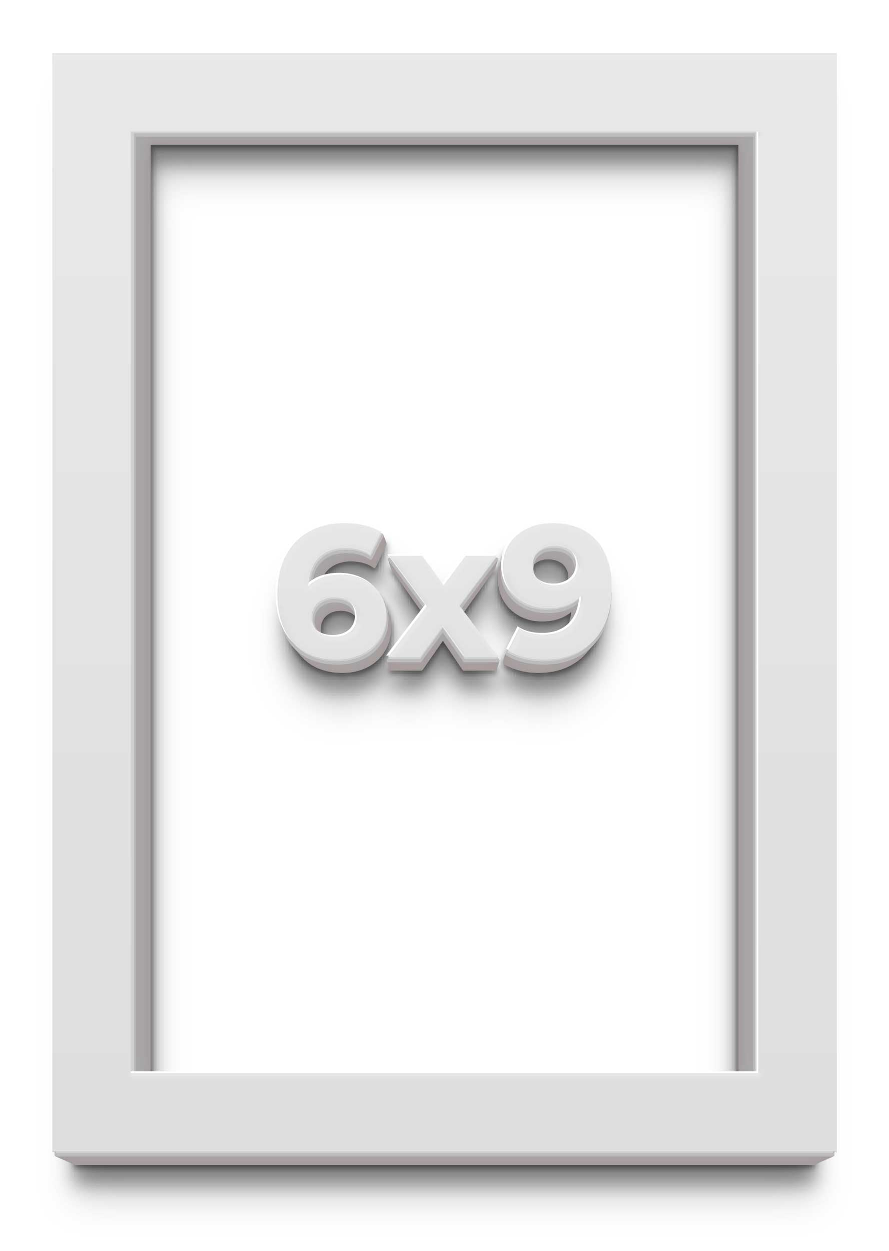 6x9 Shadow Box Frame White | 1 Inches Deep Real Wood Contemporary ...