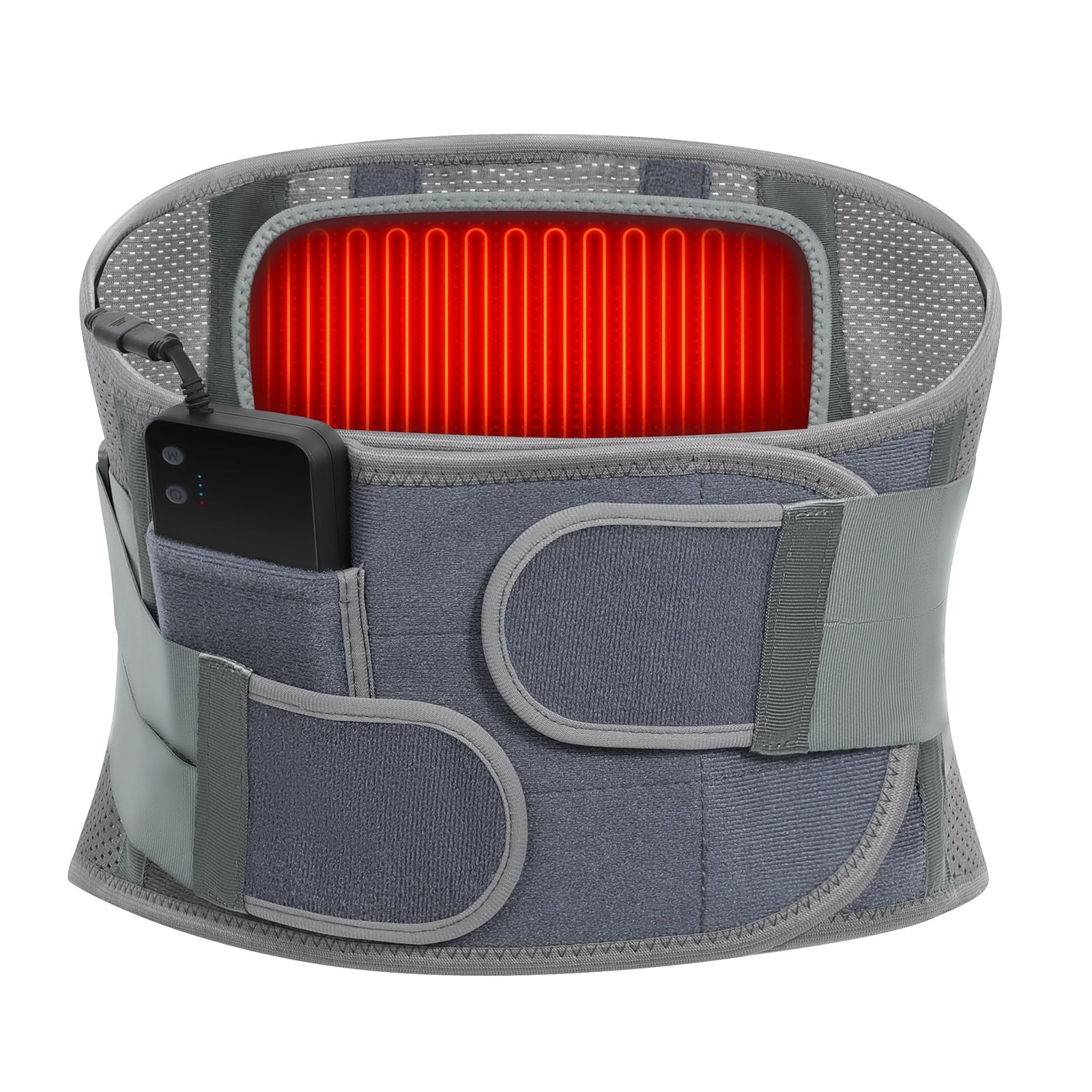 6xigouma Back Brace with Heating, Heated Back Support Belt for Lower ...