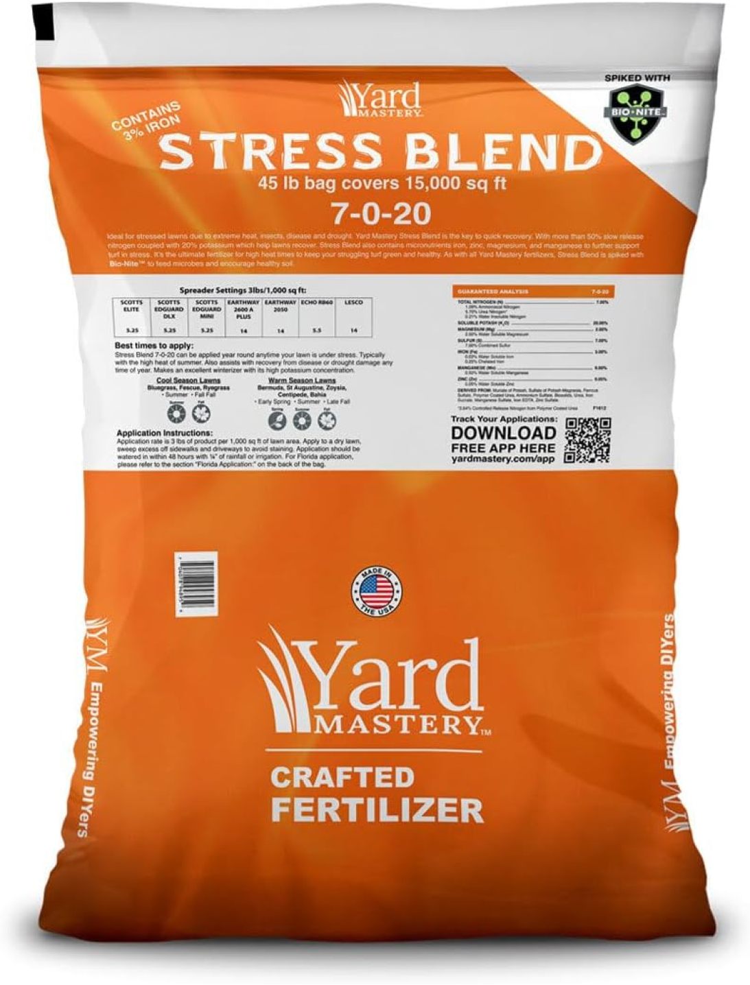 7-0-20 Summer Lawn and Turf Stress Granular Fertilizer Blend (with Bio ...