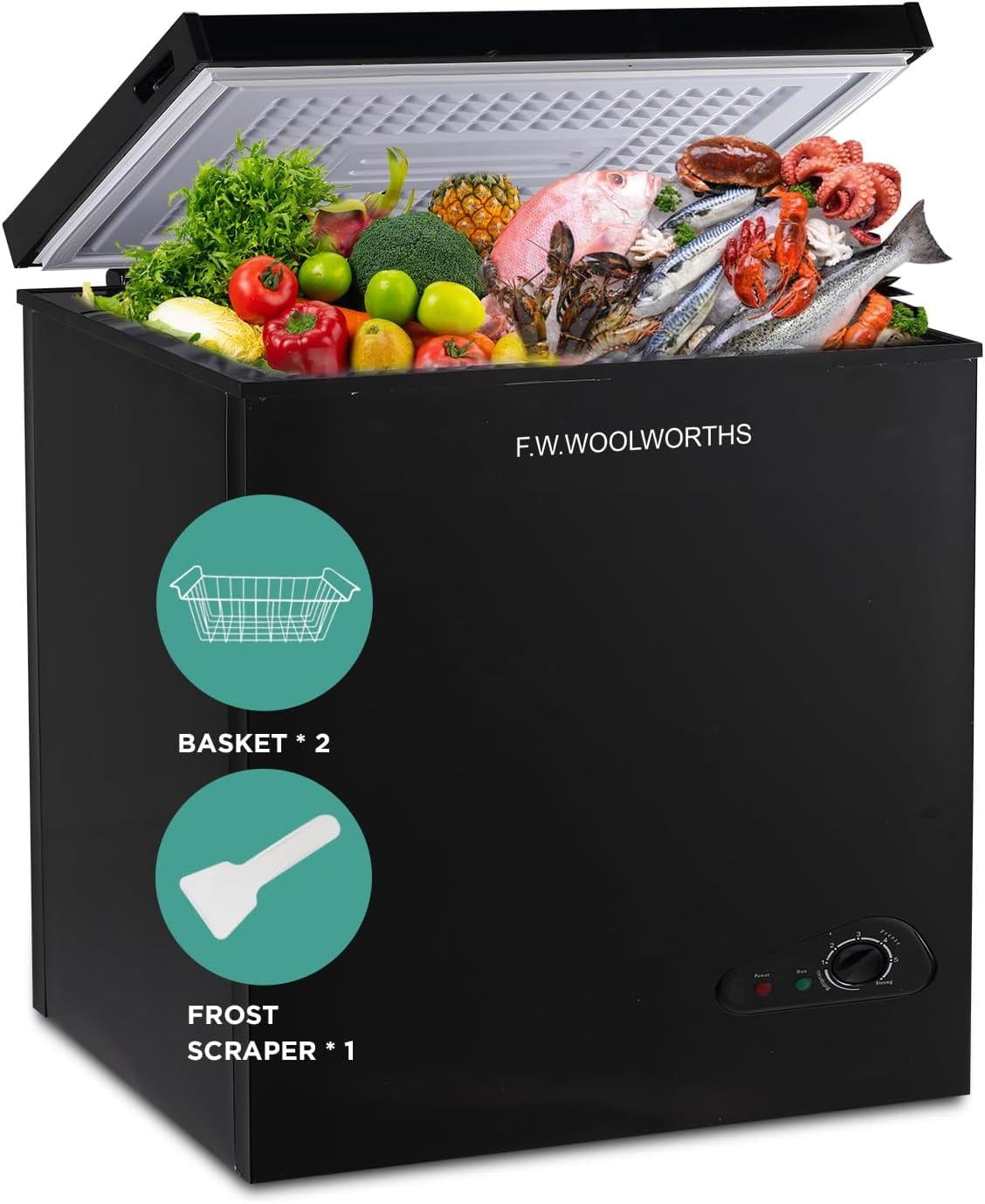 7.0 Cu.Ft Chest Freezer 7 Gears Temperature Control, Deep Freezer with ...