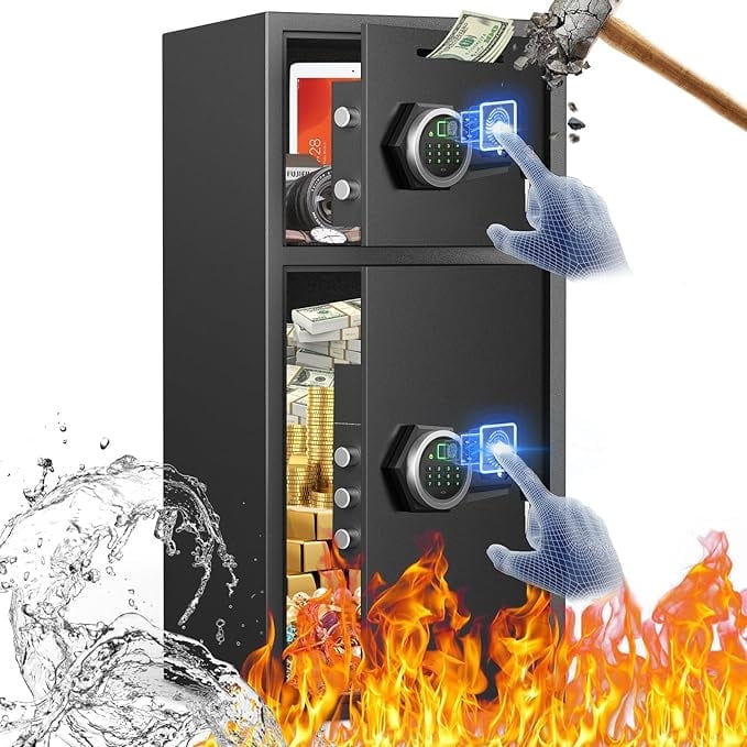 7.0 Cu ft Large Safe Box Fireproof Waterproof,with LED Light fire proof ...