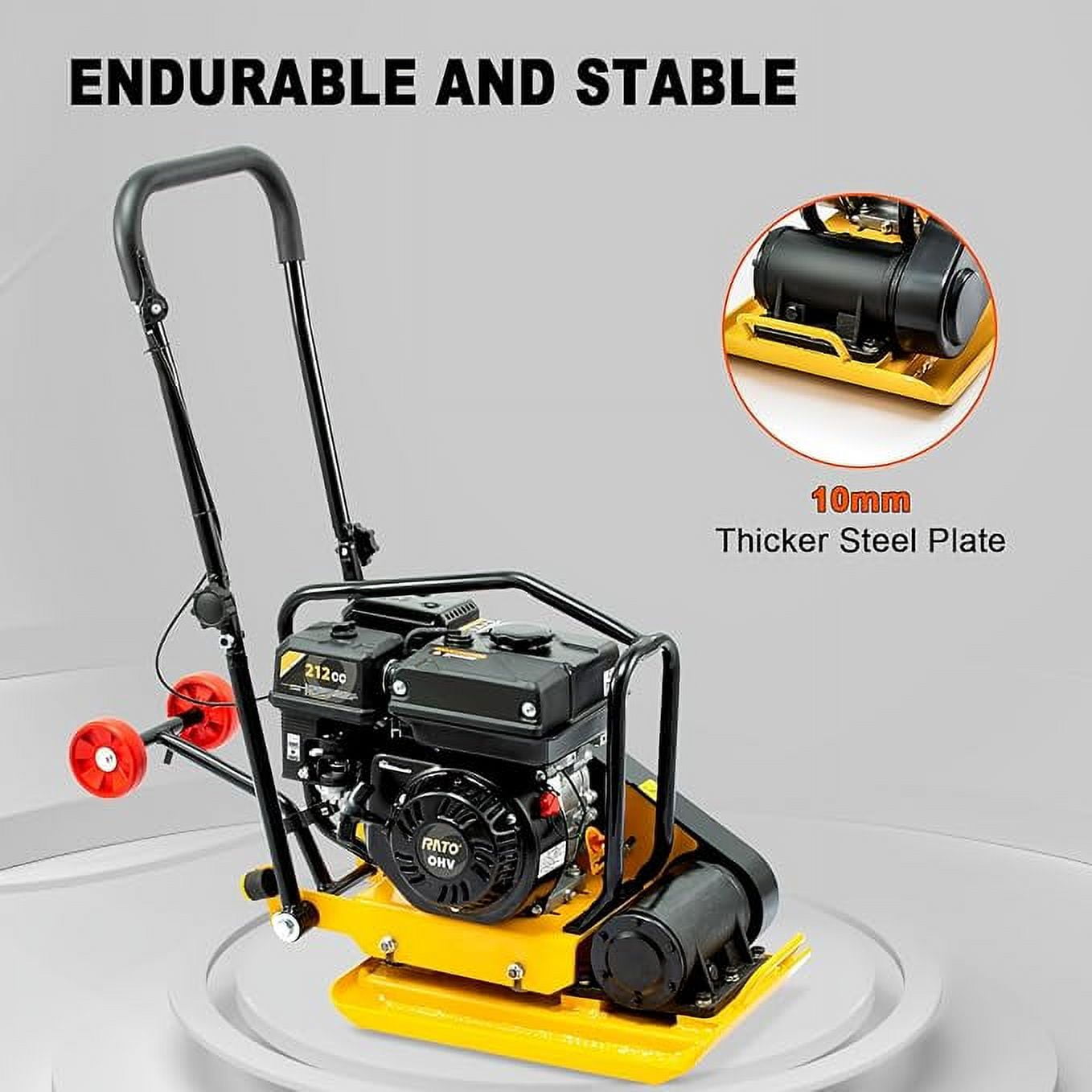 7 0 Hp Plate Compactor 212 Cc Gas Engine 5500 Vpm 2600 Lbs Force