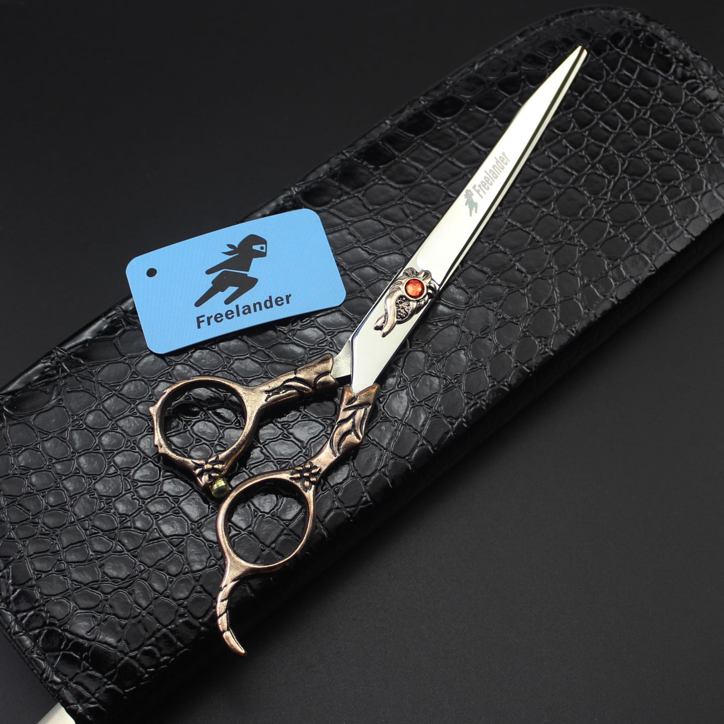 7.0 Inch Barber Haircut Scissors - TTOOGO Flame Handle 440C Steel ...