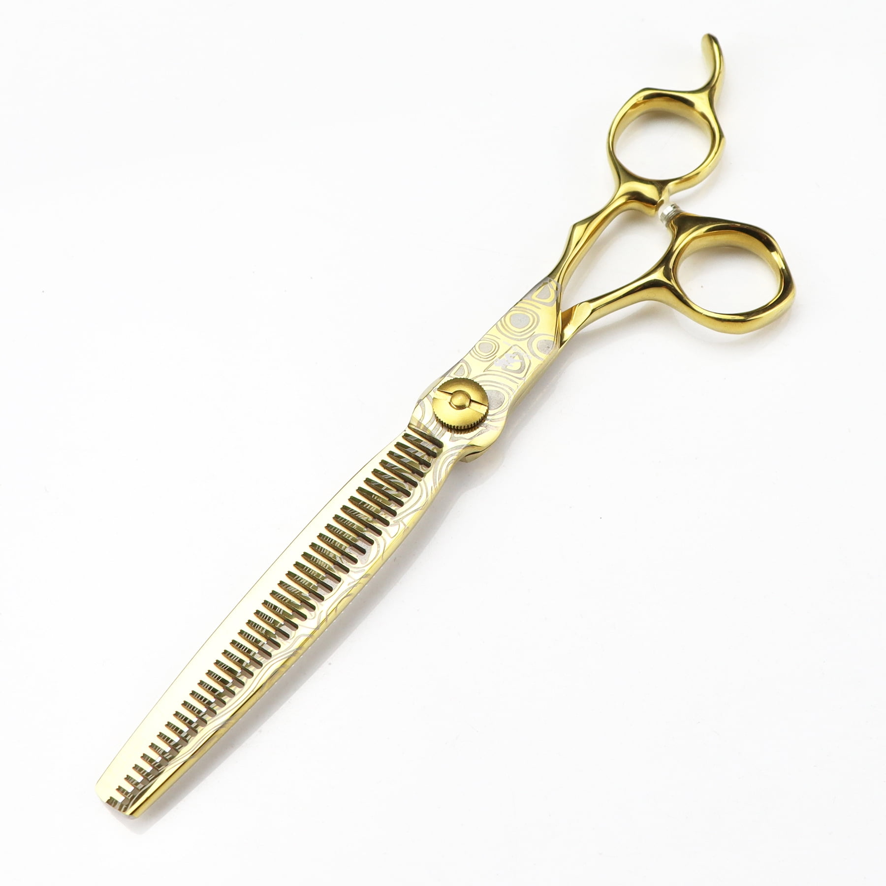 7.0-inch Gold Damascus Hair Scissors - TTOOGO Professional Haircutting, Thinning & Texturizing ...