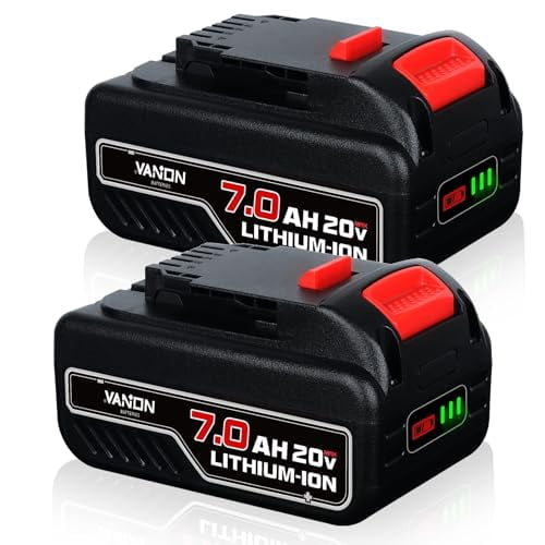 7.0Ah 20 Volt Replacement For 20V Max Battery Lithium Ion Compatible ...