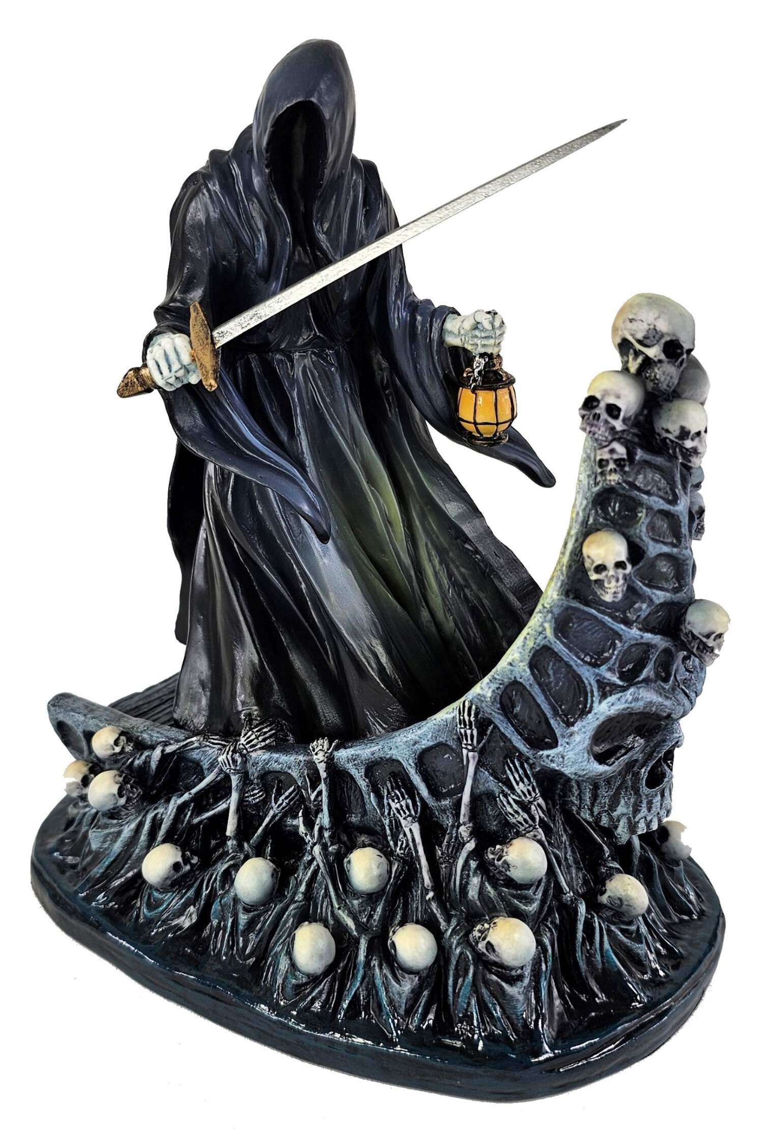 7 1/2" Charon Greek Ferryman of Damned Reaper Gothic Statue Multi Color ...