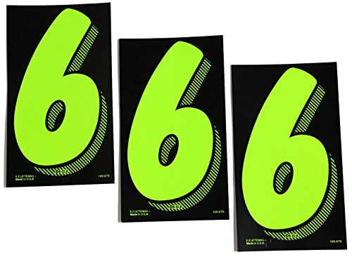 7 1/2 Green Chartreuse Pricing Numbers for Car Dealers 3 Dozen (# 6's ...