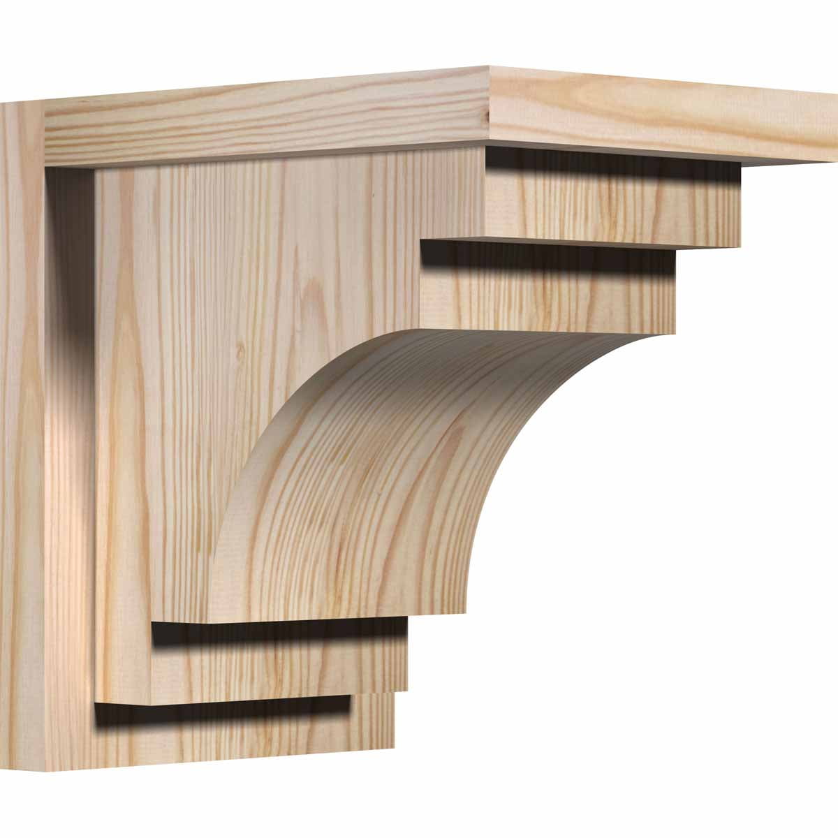 7 1/2"W x 10"D x 10"H Mediterranean Smooth Corbel w/Backplate, Douglas ...