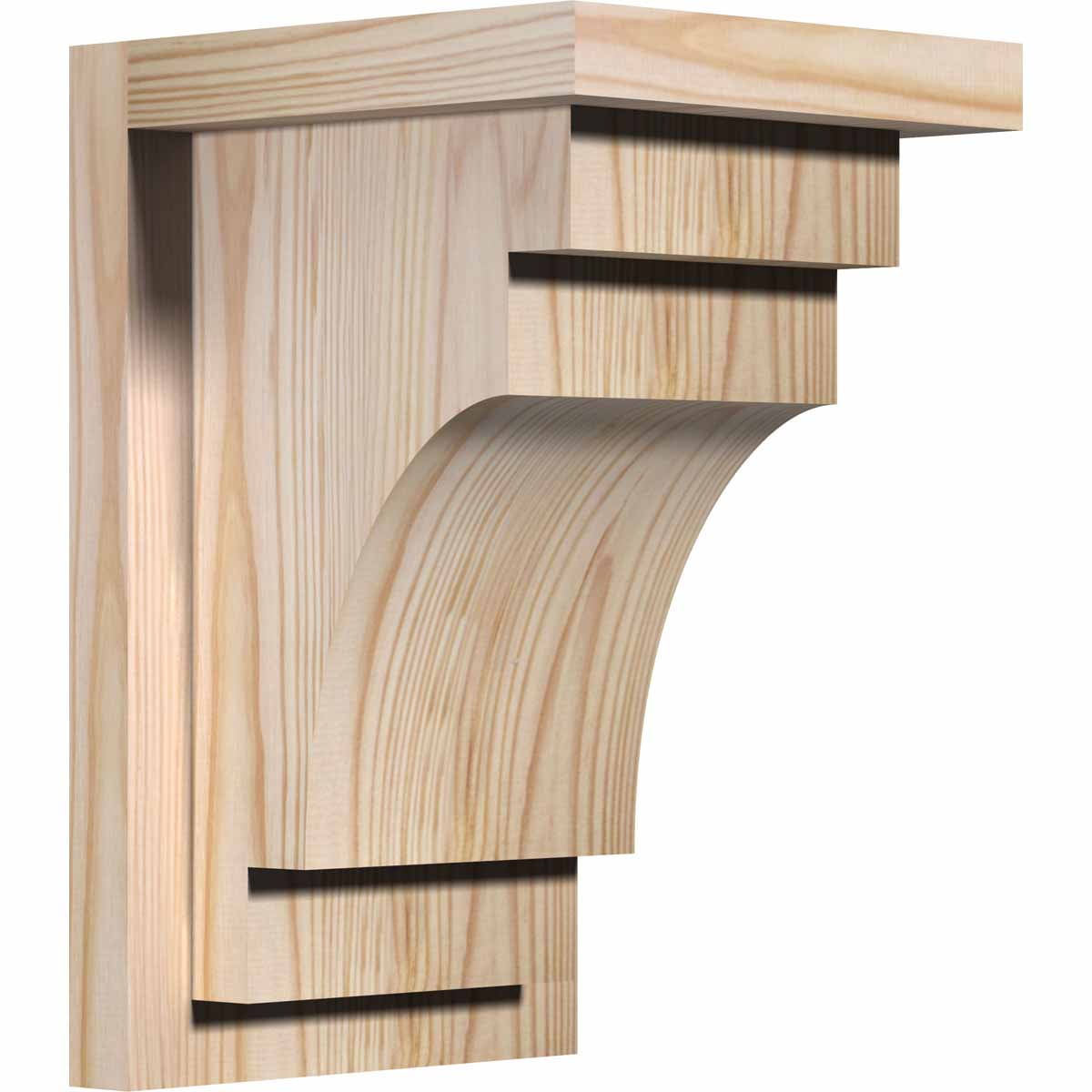 7 1/2"W x 8"D x 12"H Mediterranean Smooth Corbel w/Backplate, Douglas ...
