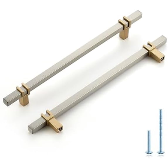 7-1/2 inch Cabinet Handles, 10 Pack Kitchen Cabinet Handles Brushed ...