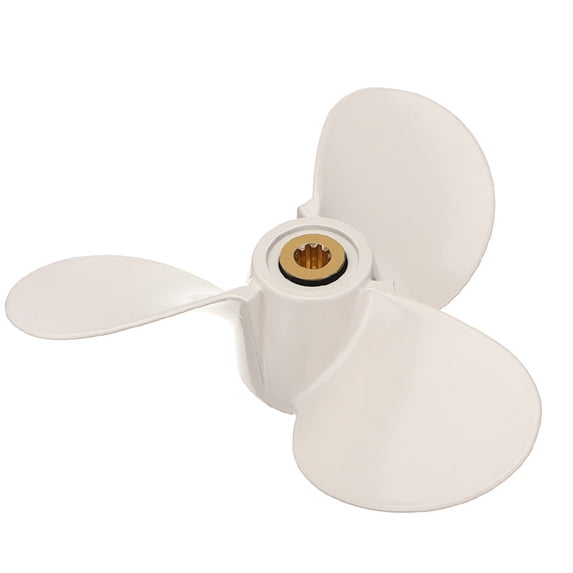 7 1/2 x 8 Outboard Motor Propeller for 4-6HP 3 Blades 9 Spline Tooth ...