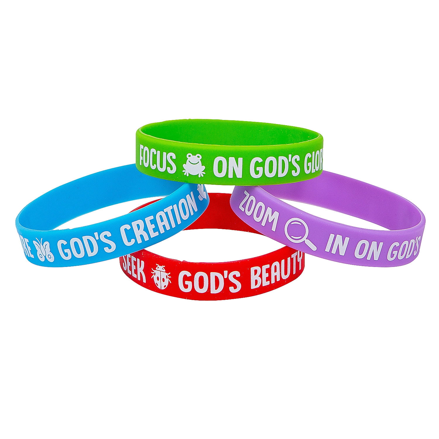 7 1/4" Zoom In VBS Colorful Rubber Bracelets - 24 Pc. - Walmart.com