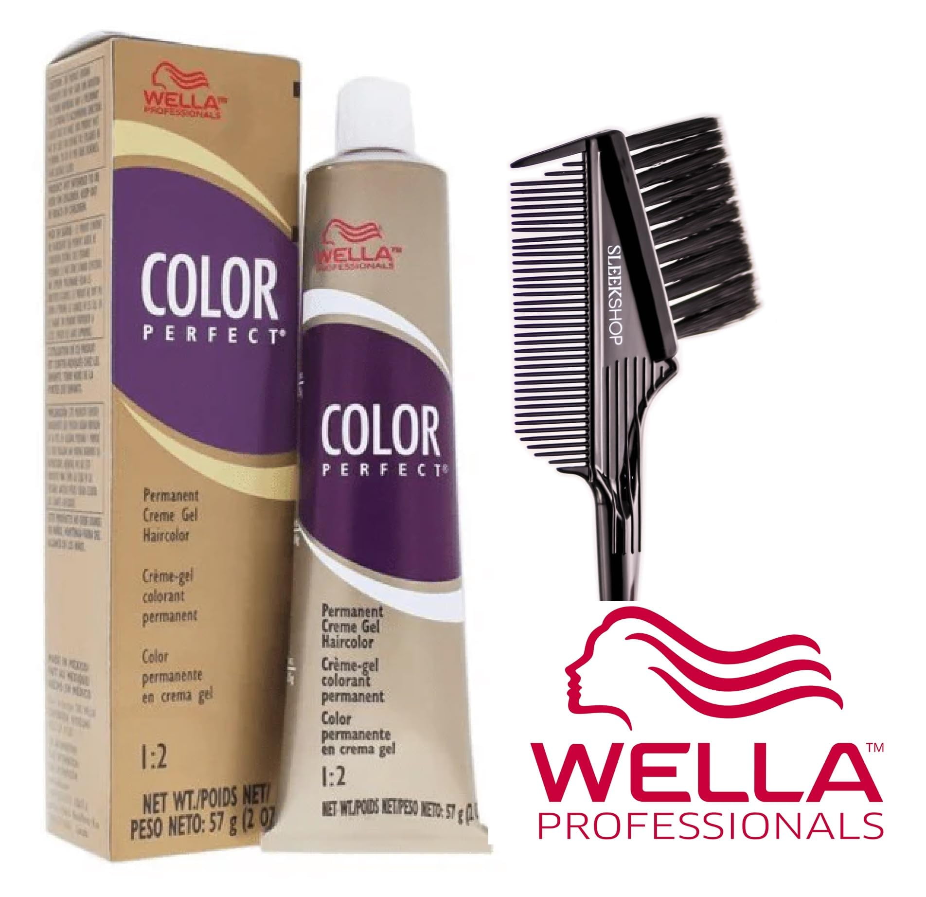 7/1 (7A) Medium Ash Blonde , COLOR PERFECT by WELLA Permanent Creme Gel ...