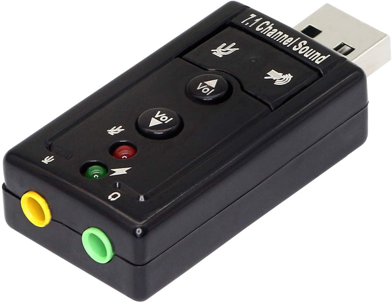 7.1 Channel USB External Sound Card Audio Adapter - Walmart.com
