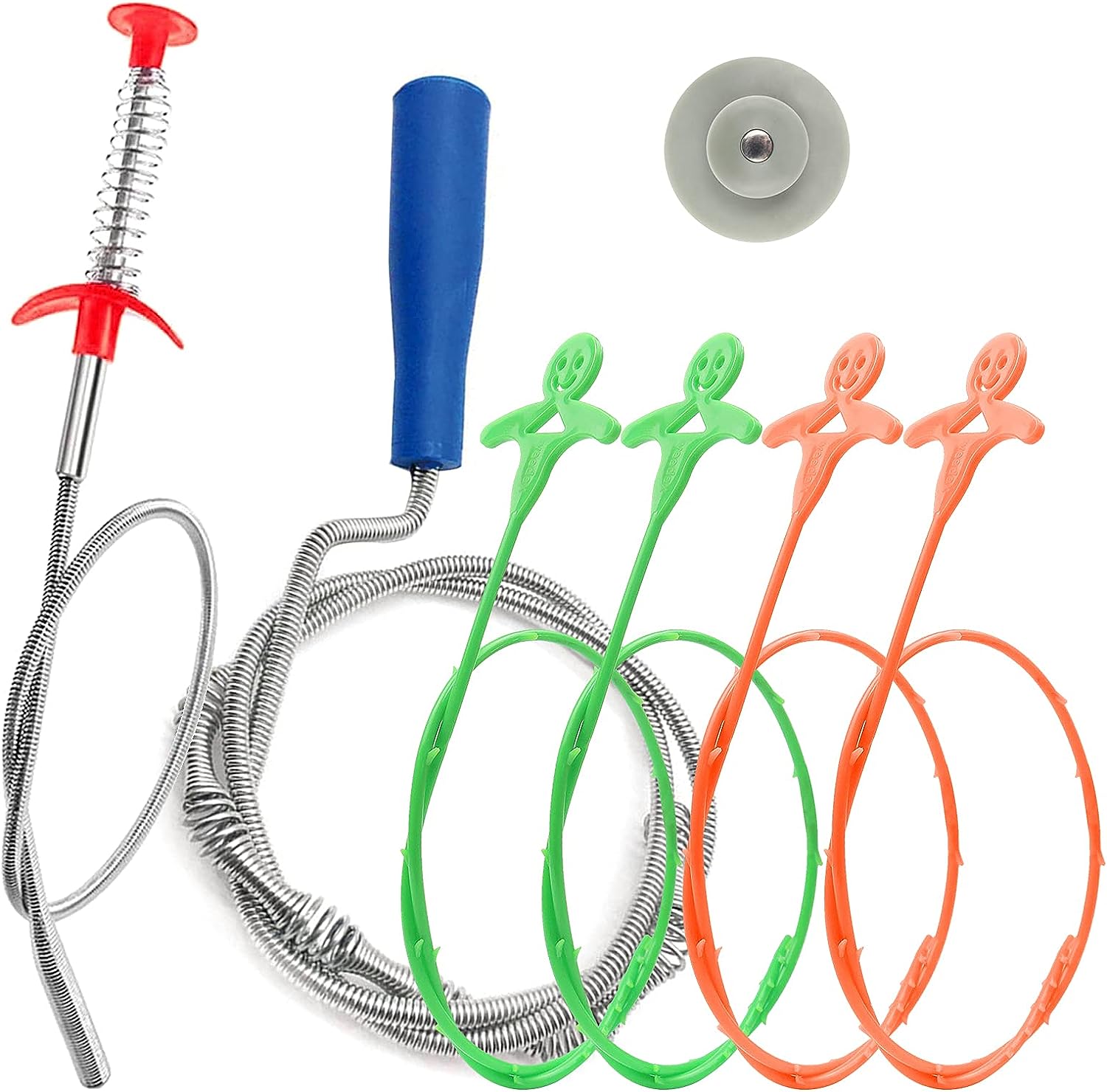 7 in 1 Drain Clog Remover Tool, Sink Snake Cleaner, Drain Hair Catcher ...