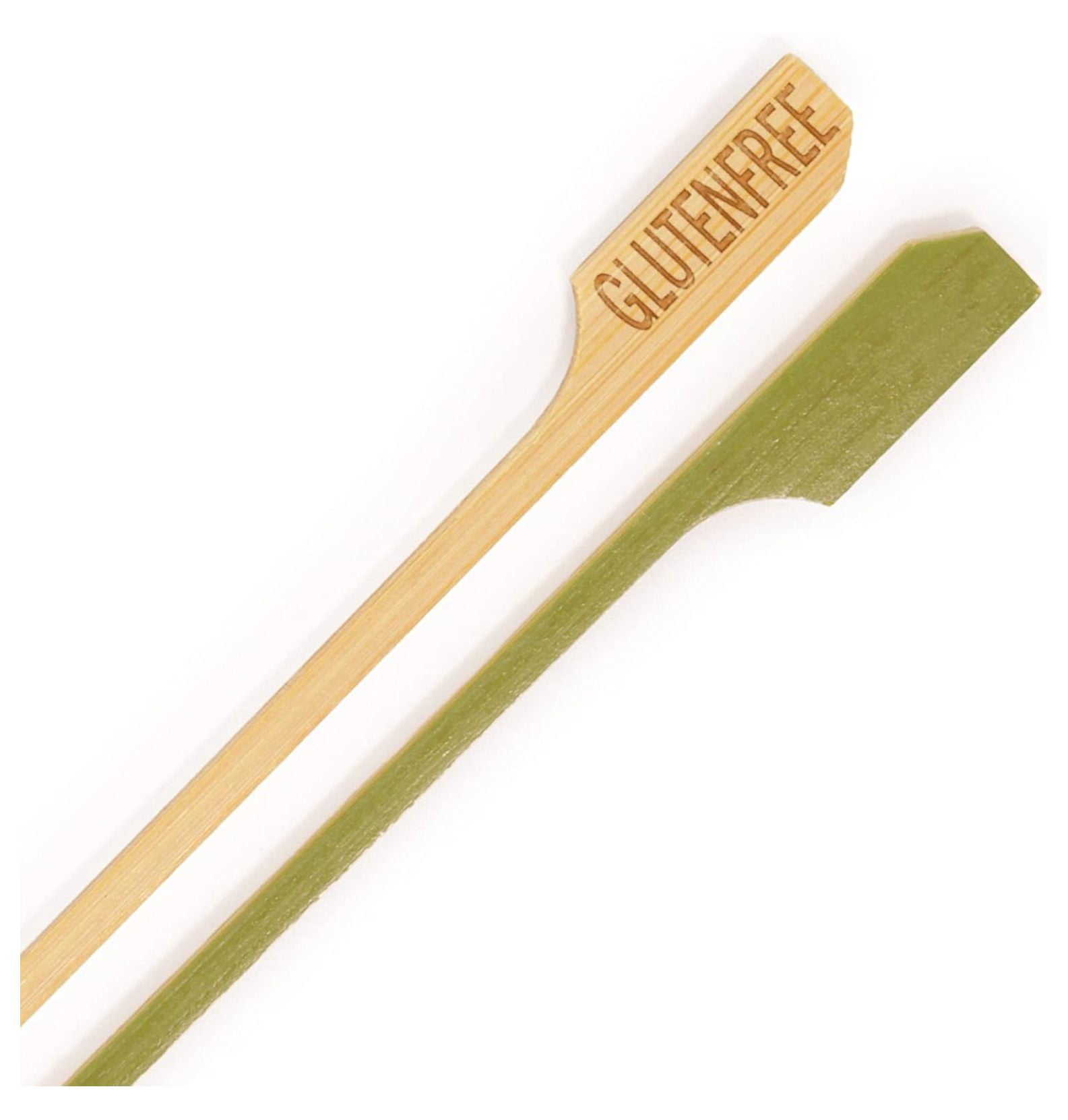 7.1" Gluten Food Marking Bamboo Paddle Skewer Picks for Food, Drinks ...