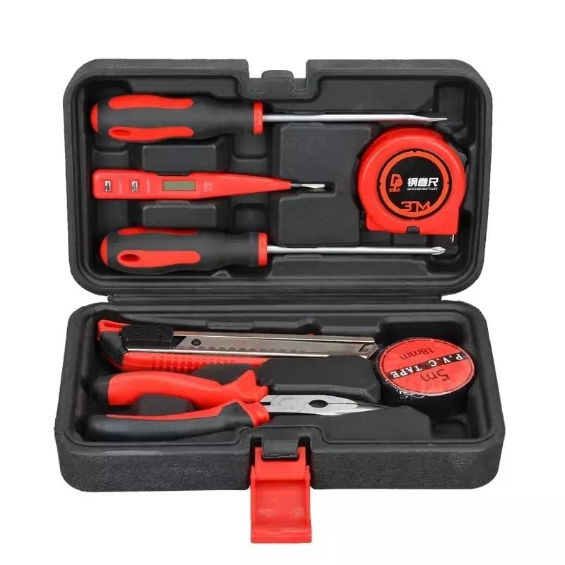 7 In 1 Household Hand Tool Kit Set Box With Tools Included Screwdriver ...