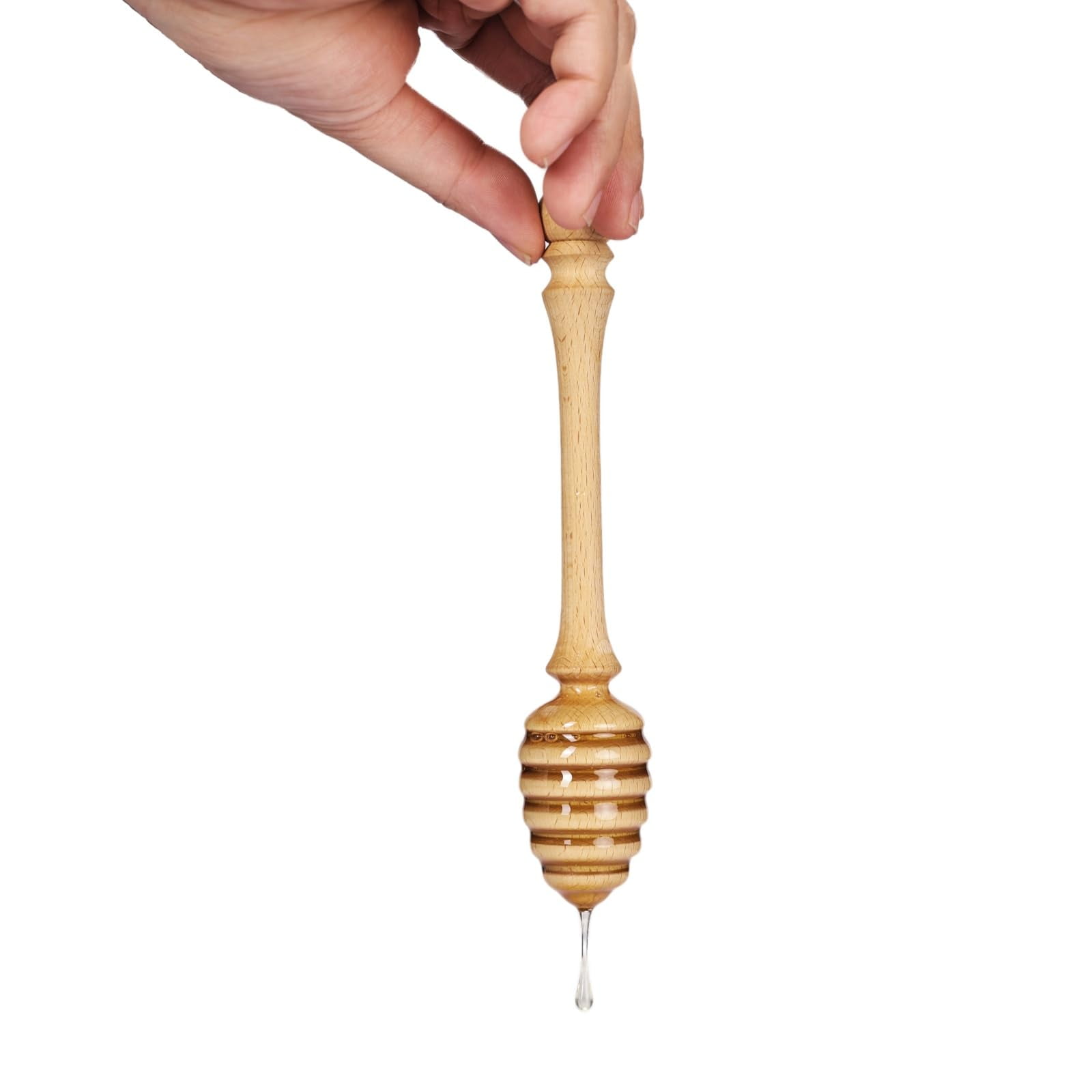 7.1-Inch Beech Wooden Honey Dipper Stick | Unique Honey Stirring Tool ...
