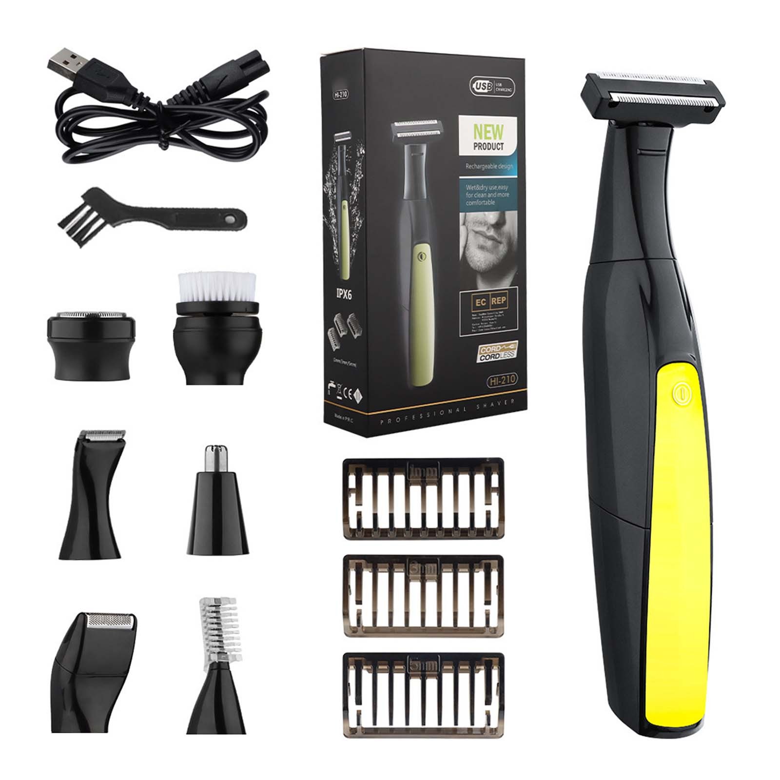 7 In 1 Multifunctional Shaver for Men,2025 Wet Dry Cordless Razor with ...