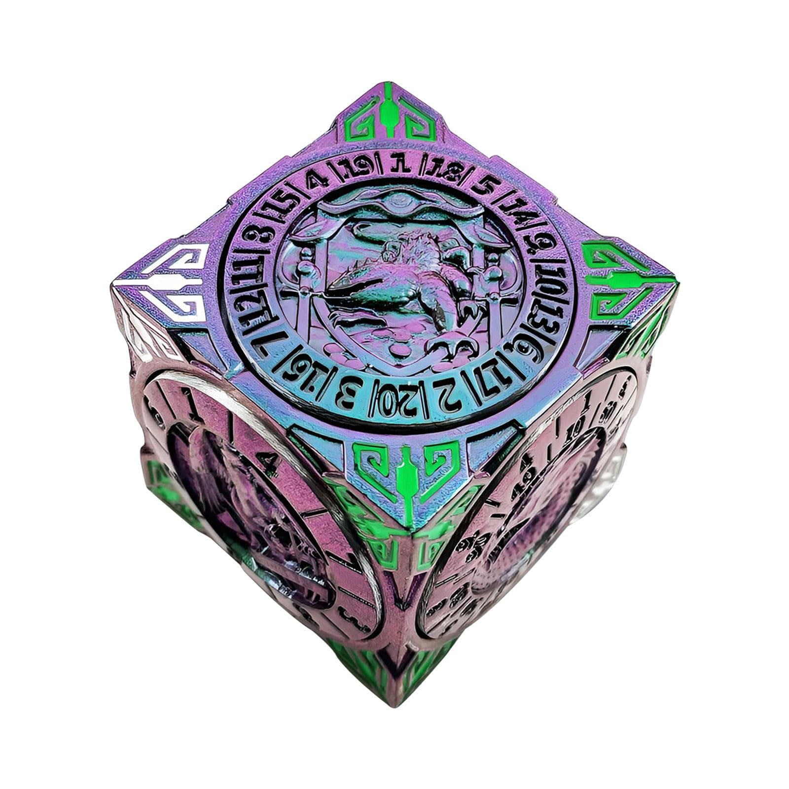 7合1 Rotating Metal Dice - Gradient Color With Gift Box, Multi - Sided ...