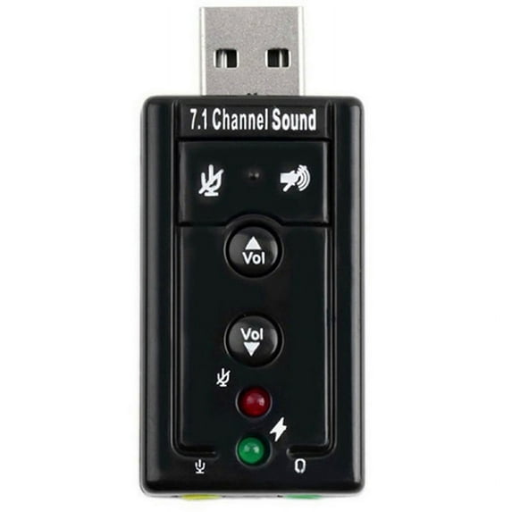 7.1 Sound Card 3D Stereo USB Audio Adapter to Jack 3.5mm Laptop ...