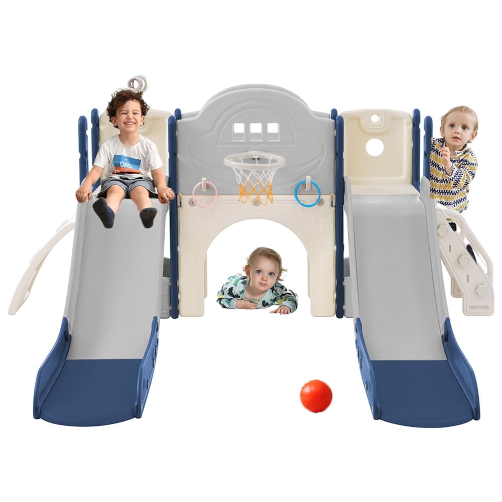 7 in 1 Toddler Slide for Indoor Playground, Freestanding Kids Climber ...