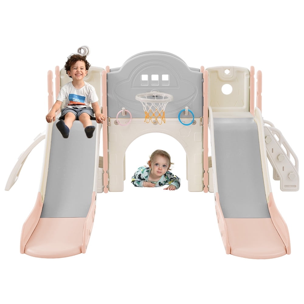 7 in 1 Toddler Slide for Indoor Playground, Freestanding Kids Climber ...